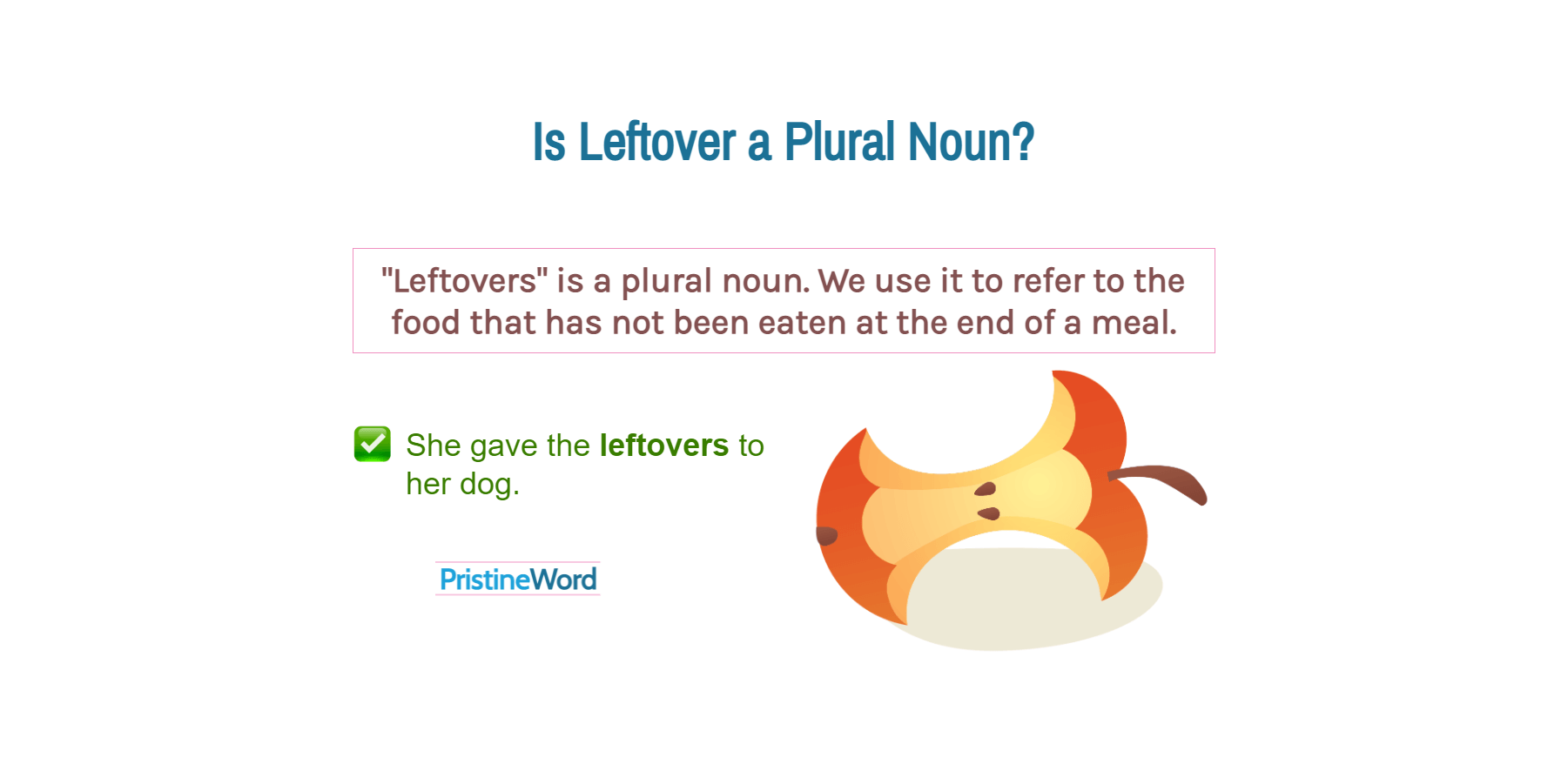 Is Leftovers A Plural Noun is-leftovers-a-plural-noun