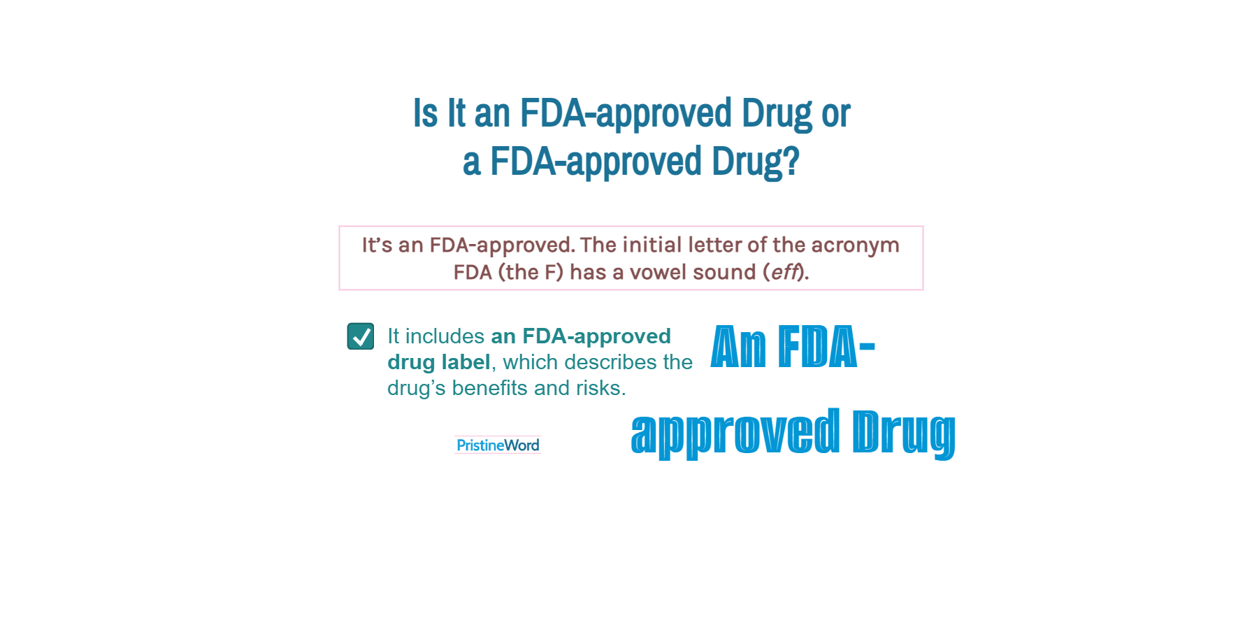 Is It an FDA-approved or a FDA-approved?