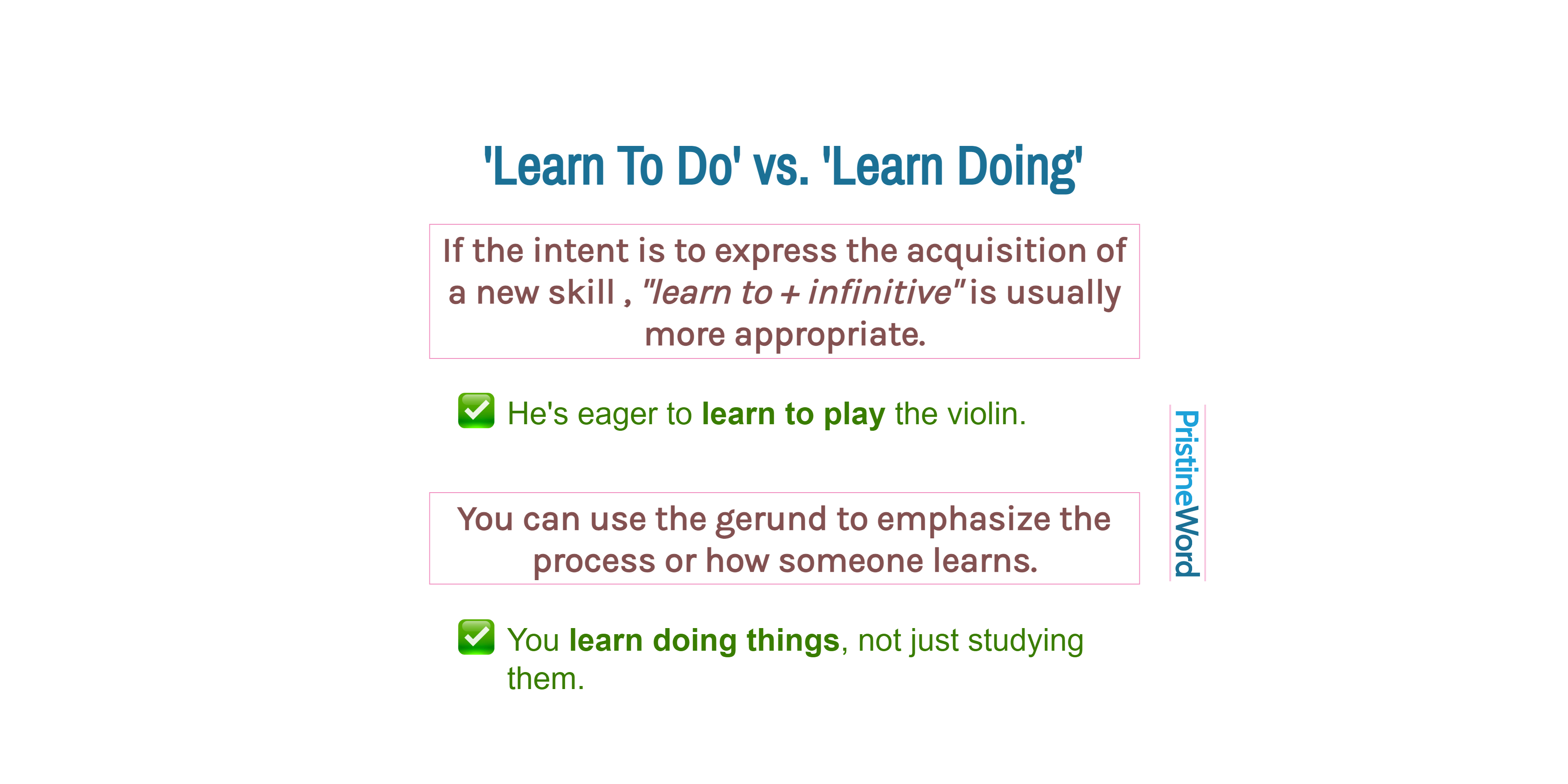 'Learn To Do' or 'Learn Doing': Which Is Correct?