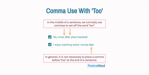 When to Use a Comma Before or After 'Too'