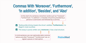 Commas With 'Moreover', 'Furthermore', 'Besides', 'Also', etc.