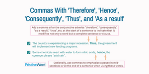 Commas With 'Therefore', 'Hence', 'Consequently', 'Thus', etc.