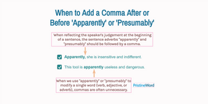 When to Add a Comma Before or After 'Apparently' or 'Presumably'