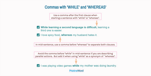 Comma Use With 'While' and 'Whereas'