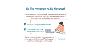 'Do Your Homework' or 'Do The Homework'. Which Is Correct?