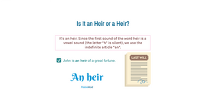 Is It an Heir or a Heir?