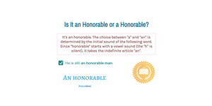 Is It an Honorable or a Honorable?