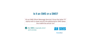 Is It an SMS or a SMS?