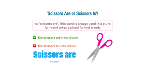 'Scissors Are' or 'Scissors Is'