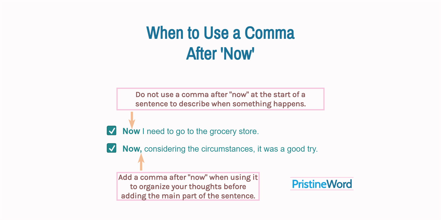 When to Add a Comma After 'Now'