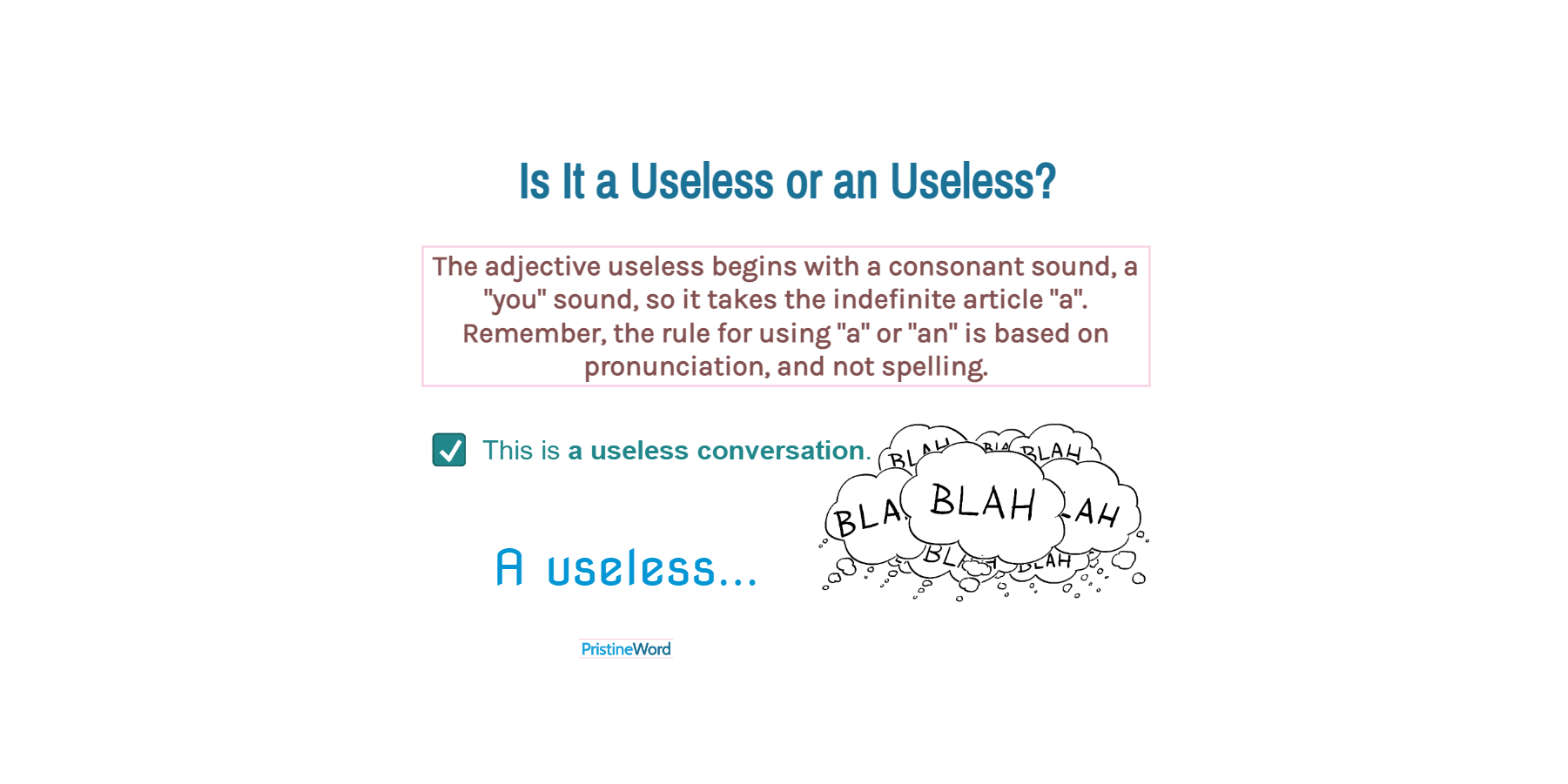 Is It a Useless or an Useless?