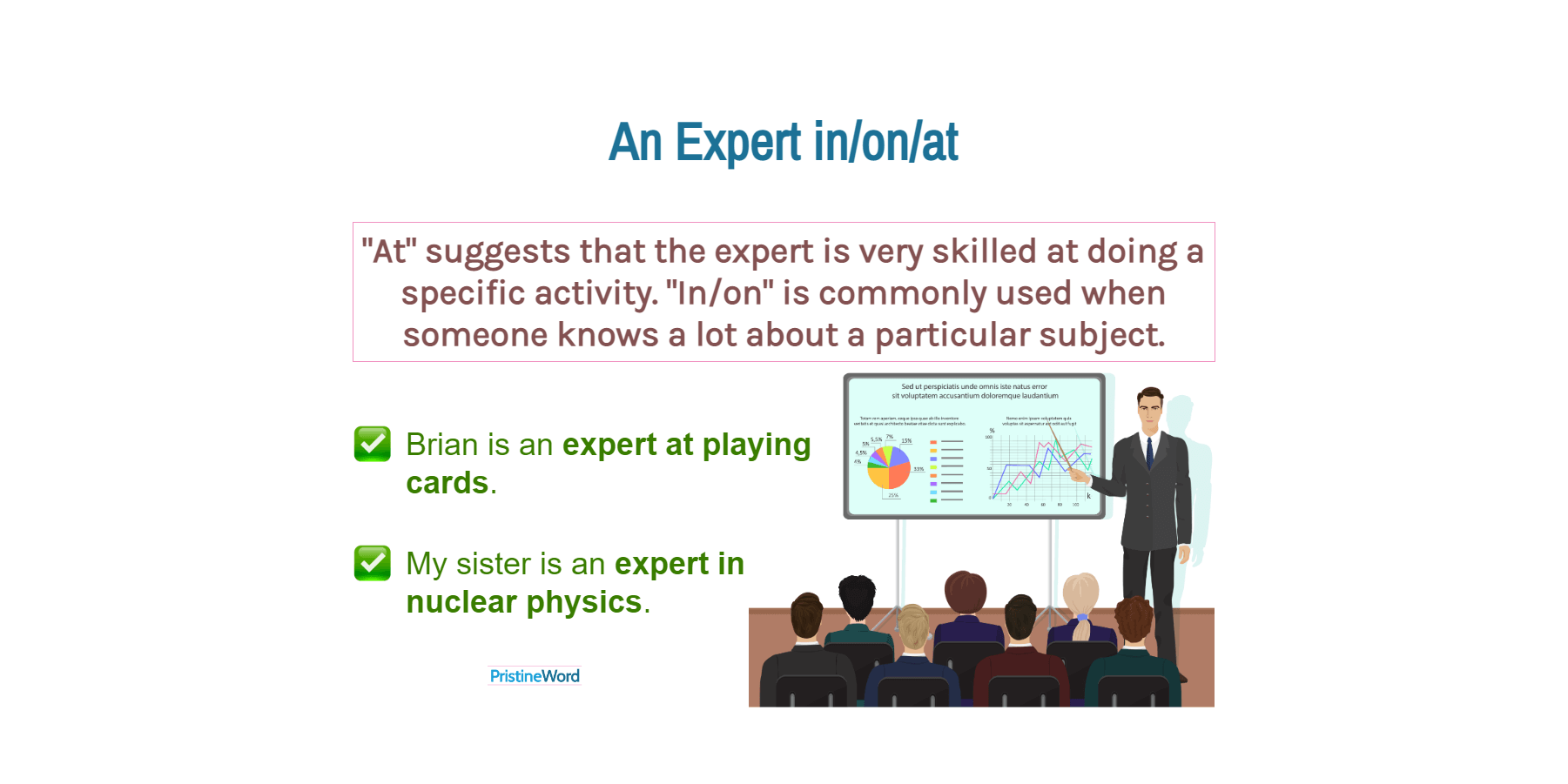 An Expert At/In/On